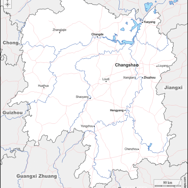 Mapa de Jiangsu (China) con nombres y sin nombres